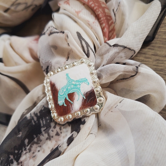 Hand Crafted | Accessories | Unique Scarf Slidescarf Slide Bling Concho ...